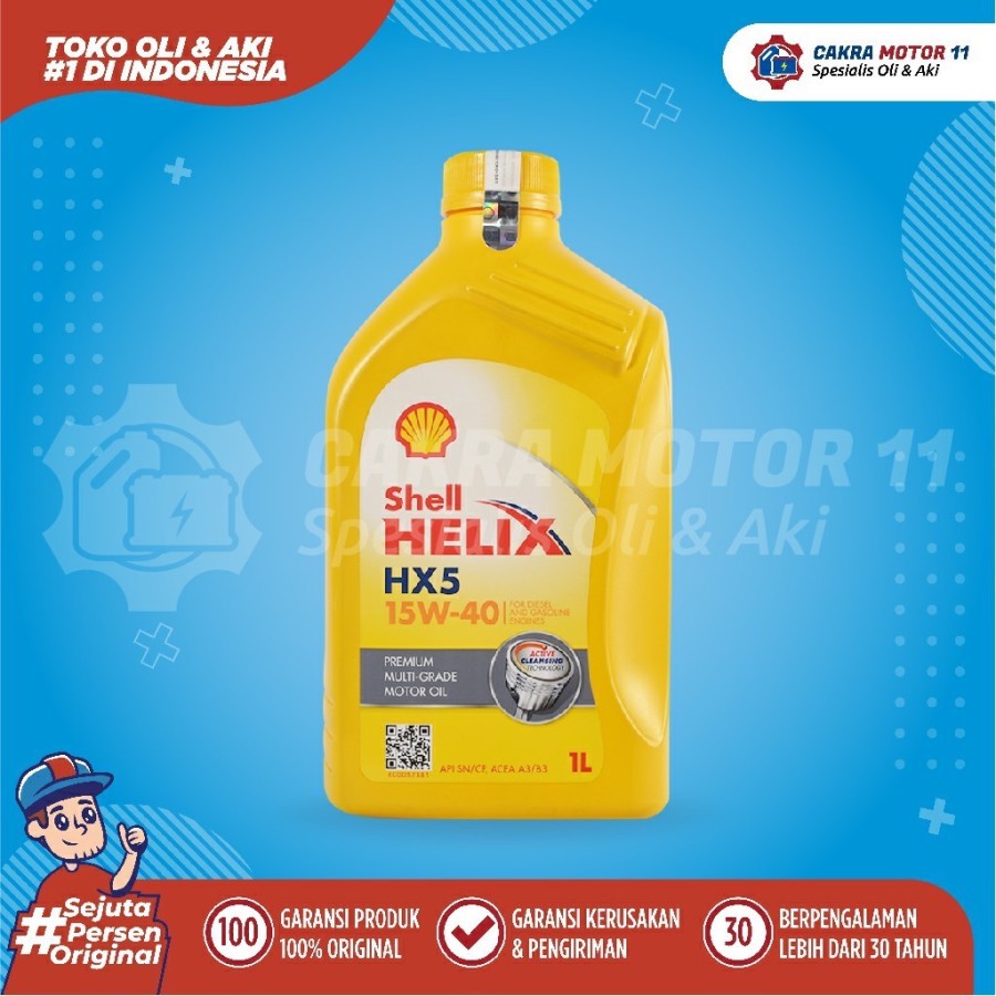 Jarak Tempuh Oli Shell Helix HX5 untuk Mobil - Tukang Mobil